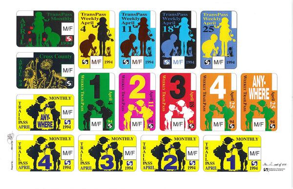 Vintage Transpass/ Trailpass Design Sheet April "94" - The SEPTA Store