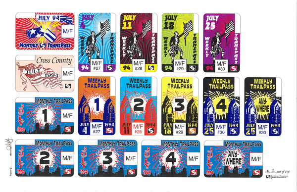 Vintage Transpass/ Trailpass Design Sheet July "94" - The SEPTA Store