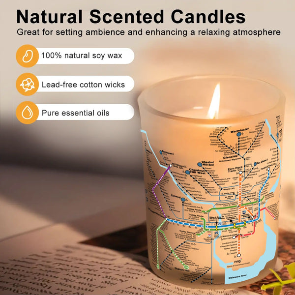 Rail Map Candle - The SEPTA Store
